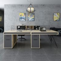 China Simple Modern Office Furniture Table and Chair Combination for Open Staff Workstation for sale