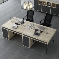 China Simple Modern Office Furniture Table and Chair Combination for Open Staff Workstation for sale