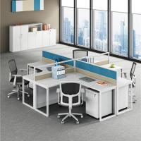 China L-shaped Corner Modern Simple Partition Financial Screen Office Desk for Staff Workstation for sale