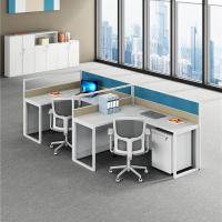 China L-shaped Corner Modern Simple Partition Financial Screen Office Desk for Staff Workstation for sale