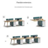 China Commercial Furniture Modern Solid Wood Staff Desks and Chairs for Finance Workstation for sale