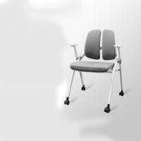 China Adjustable Fixed Handrail Double Back Folding Conference Chair for Corporate Events for sale