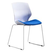 China Stackable Four Legs Training Office Porosity Mesh Conference Room Chair with PC Chair for sale