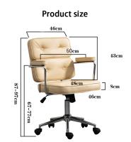 China Adjustable Height Ergonomic PC Chair for Comfortable Back Support and Home Office for sale