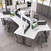 China 6 Person MDF Office Workstation with Contemporary Design and Function Writting Desk for sale