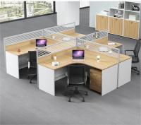 China Customized Colors 4 People Office Partitions Table Workstation with Extendable Design for sale