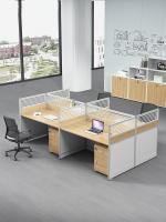 China Customized Colors 4 People Office Partitions Table Workstation with Extendable Design for sale