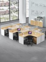 China Customized Colors 4 People Office Partitions Table Workstation with Extendable Design for sale