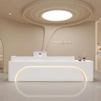 China Multifunctional Simple Modern Reception Desk for Customized in Luxury White Restaurant for sale