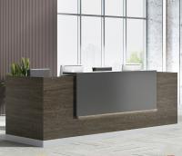 China Wooden Light Luxury Office Counter for Business Reception and Beauty Salon Front Desk for sale