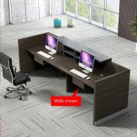 China Wooden Light Luxury Office Counter for Business Reception and Beauty Salon Front Desk for sale