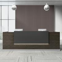 China Wooden Light Luxury Office Counter for Business Reception and Beauty Salon Front Desk for sale