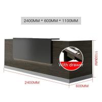China Wooden Light Luxury Office Counter for Business Reception and Beauty Salon Front Desk for sale