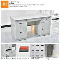 China Customizable Thickened Steel Office Desk and Chair Combination with ISO Certification for sale