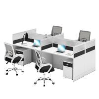 China Modernity in Office Furniture Four Staff Desk and Chair Combination for Simple Workplace for sale