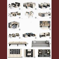 China Commercial Furniture Modular Open Workstation Office Furniture with Mobile Bookcase for sale