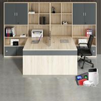 China Double Seat Cabinet Screen Workstation Computer Desk Modernity Style for Finance Room for sale
