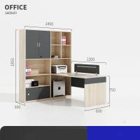 China Double Seat Cabinet Screen Workstation Computer Desk Modernity Style for Finance Room for sale