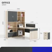 China Double Seat Cabinet Screen Workstation Computer Desk Modernity Style for Finance Room for sale