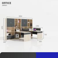China Double Seat Cabinet Screen Workstation Computer Desk Modernity Style for Finance Room for sale