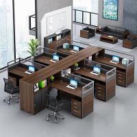 China ISO9001/ISO14001 Certified Staff Office Desk and Chair Combination for 2 or 4 People for sale