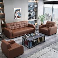 China Modern Office Furniture Customized Leather Sofa Set Chinese Style Contemporary 2 Sets for sale