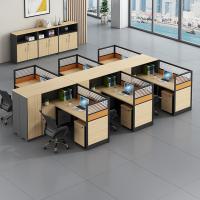 China Office Furniture Combination Double Desk Computer Desk and Chair with Modern Design Style for sale