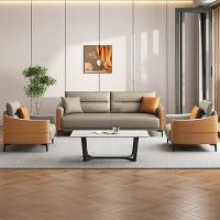 China GENUINE Leather Modern Office Sofa Set Reception Sofa for Contemporary Office Talks for sale