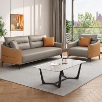 China GENUINE Leather Modern Office Sofa Set Reception Sofa for Contemporary Office Talks for sale