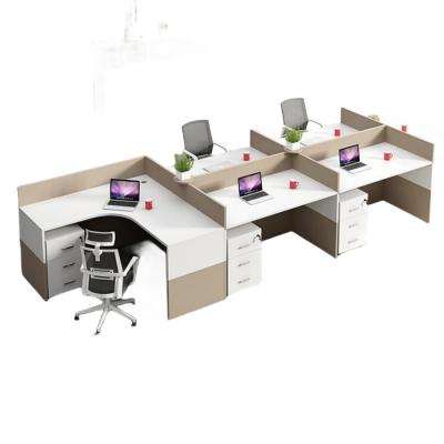 China ISO Certified Office Furniture Supervisor Staff Desk and Chair Set for 4 Person Team for sale