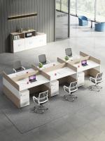 China ISO Certified Office Furniture Supervisor Staff Desk and Chair Set for 4 Person Team for sale