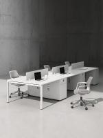 China Business Premises Office Desk and Chair Combination for 2 4 6 People Workstation for sale