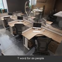 China Simple Modular Panel Computer Office Cubicle Workstation for 2 4 6 People Desk Design for sale