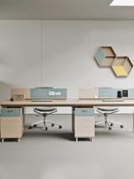 China Wooden Modern Office Furniture Staff Desk with L Shaped Design and Y Mail Packing for sale