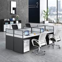 China Supermarket Office Desk Staff Tables and Chairs Combination with Sturdy Construction for sale