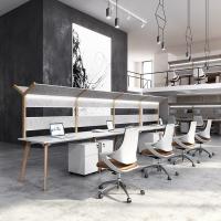China Two Person Staff Modern Commercial Office Furniture Table with ISO9001/ISO14001 Certified for sale