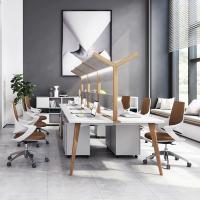 China Two Person Staff Modern Commercial Office Furniture Table with ISO9001/ISO14001 Certified for sale