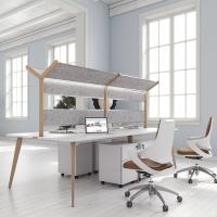 China Two Person Staff Modern Commercial Office Furniture Table with ISO9001/ISO14001 Certified for sale