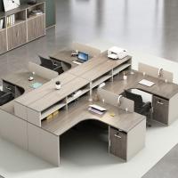 China Modular Desk System for 4 People Customizable Office Furniture in Modern Design for sale