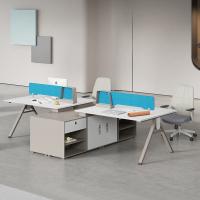 China Extendable Modern Design Light Luxury Office Desk and Chair Combination for 2-4 People for sale