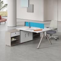 China Extendable Modern Design Light Luxury Office Desk and Chair Combination for 2-4 People for sale