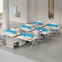 China Extendable Modern Design Light Luxury Office Desk and Chair Combination for 2-4 People for sale