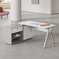 China Extendable Modern Design Light Luxury Office Desk and Chair Combination for 2-4 People for sale