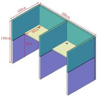 China Office Building Modular Office Furniture Set for Bureau de Travail and Mail Packing for sale