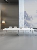 China Modern White Conference Table for Office Training and Negotiation in Shopping Center for sale