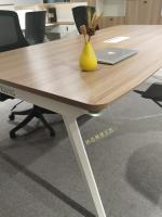 China Customized Size Rectangle Metal Legs Meeting Table Boardroom Tables Modern Conference Table for sale