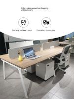 China Modern Office Furniture MDF Panel Office Tables and Chairs Set for Staff Desk for sale