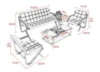 China Commercial Waiting Area Furniture Set with Modern Simple Leather Sofa and Coffee Table for sale