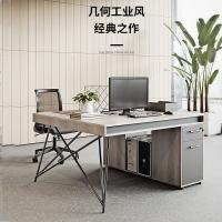 China Solid Wood Industrial Style Office Staff Desk with Customized Colors and Mail Packing for sale