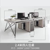 China Solid Wood Industrial Style Office Staff Desk with Customized Colors and Mail Packing for sale